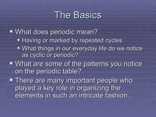 The Periodic Table Presentation 1 | PPT