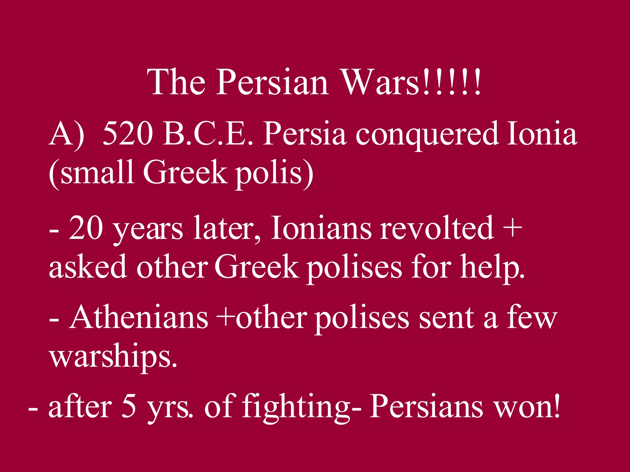 The Persian Wars!!!!! | PPT