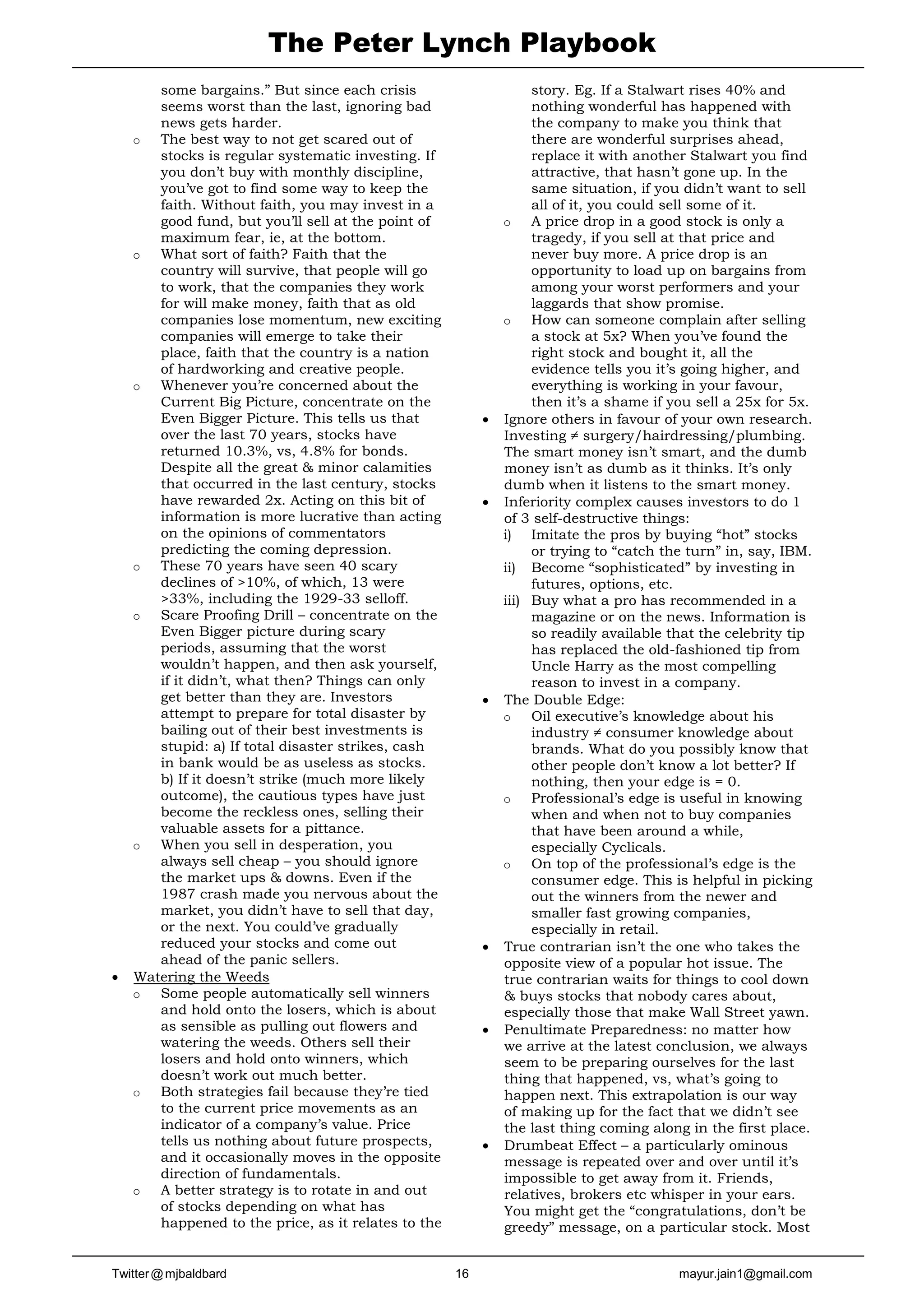 the-peter-lynch-playbook on equity investment | PDF