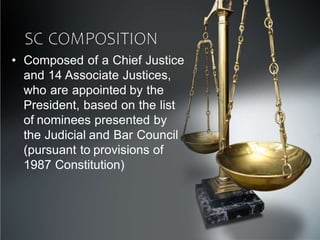 The-Philippine-Judiciary and its stages and yes | PPT