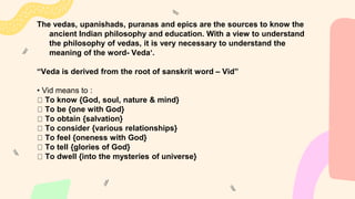 The-Philosophy-of-Vedas.The history of e | PPTX