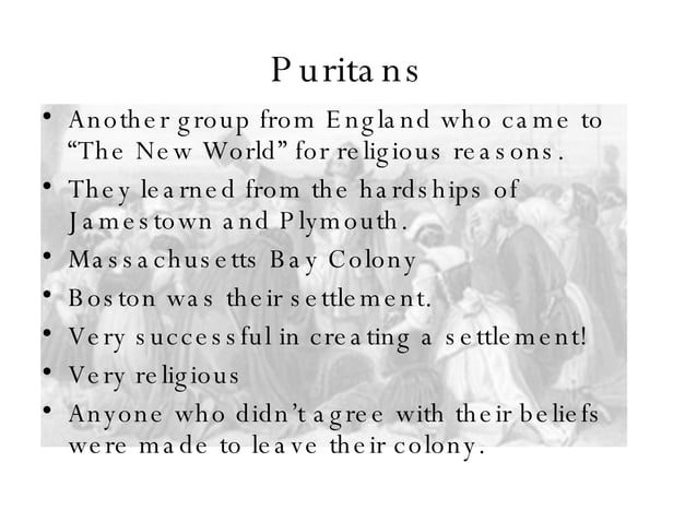 The Pilgrims and Puritans | PPT