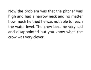 The-pitcher-and-the-crow.docx. children story | DOCX