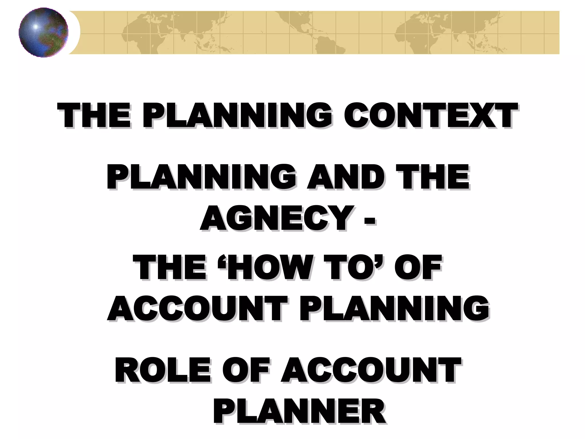 The Planning Context | PPT