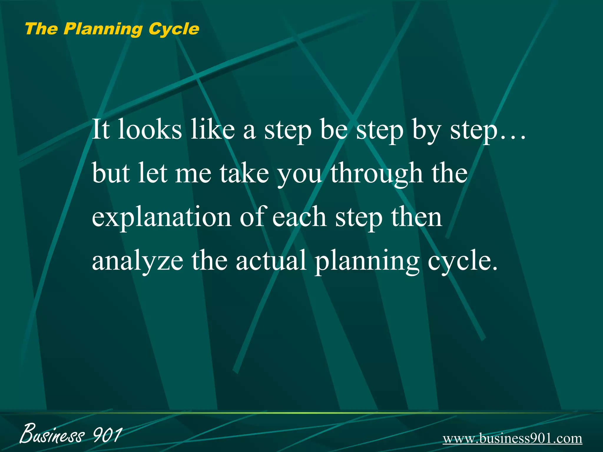 The Planning Cycle | PPT