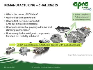 The point of view of automotive remanufacturing operators by APRA ...