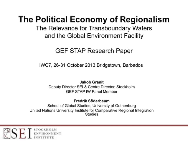The Political Economy of Regionalism | PPTX | Geography | Science