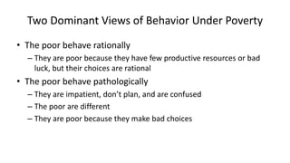 Behavioral Economics and the Poor | PPTX