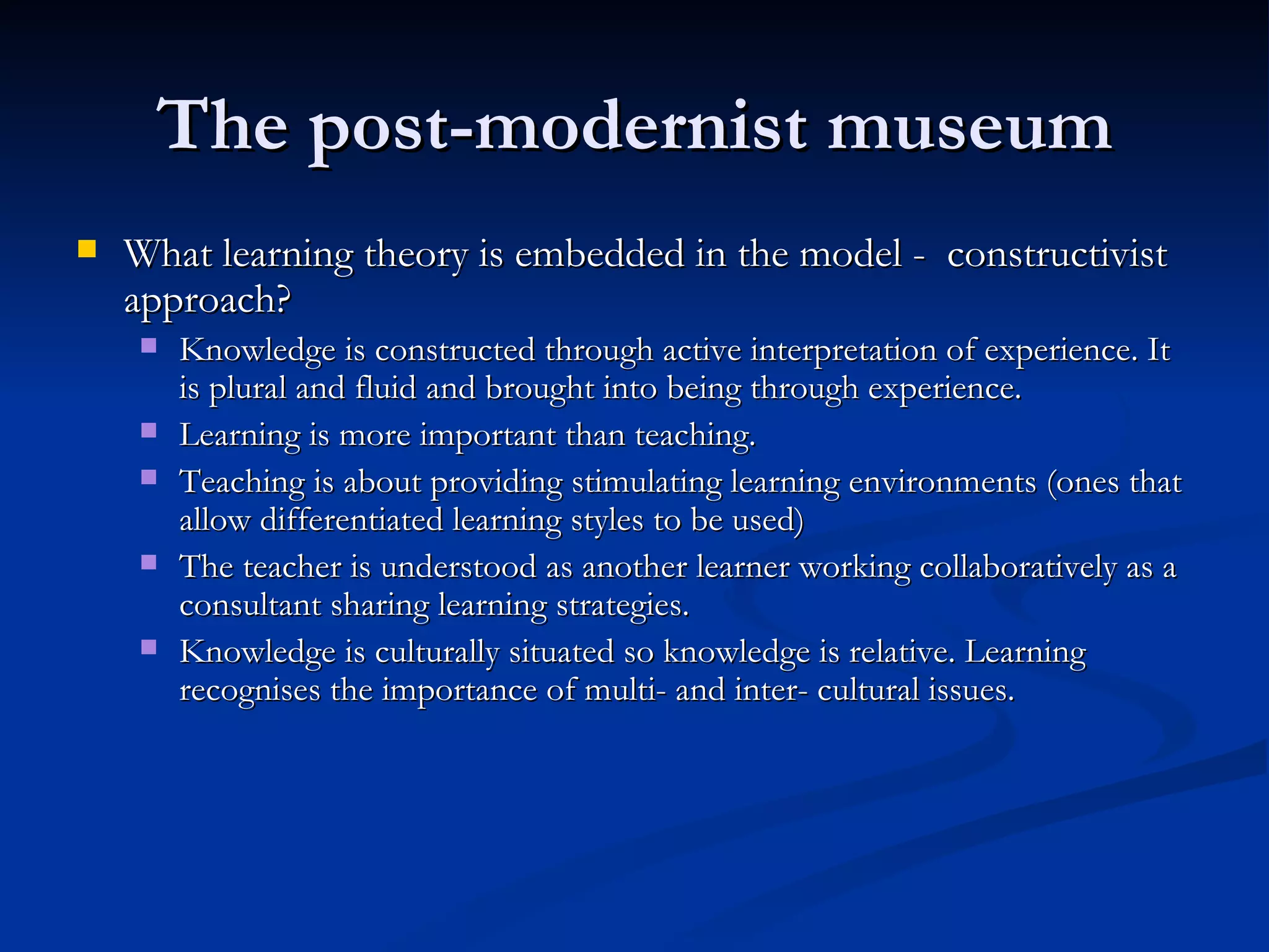 The post-modern museum? | PPT