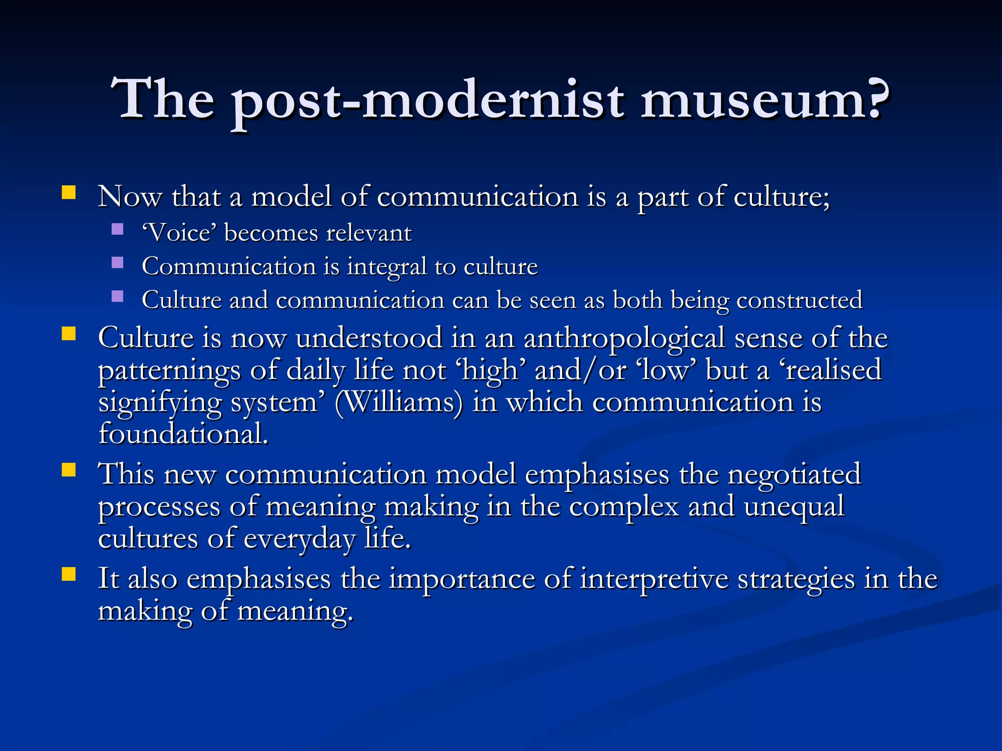 The post-modern museum? | PPT