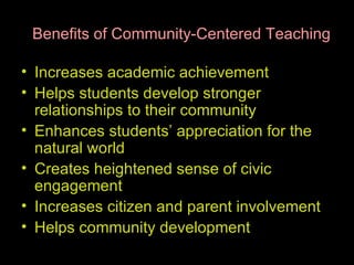 The Power of Community-Centered Education | PPT