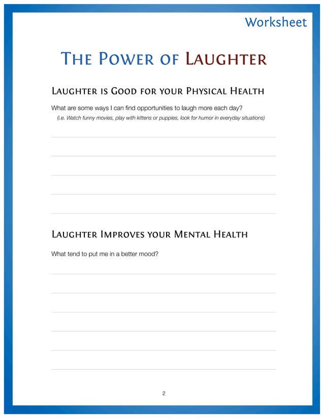 The power-of-laughter-worksheet | PDF