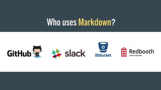 The power of Markdown | PPT