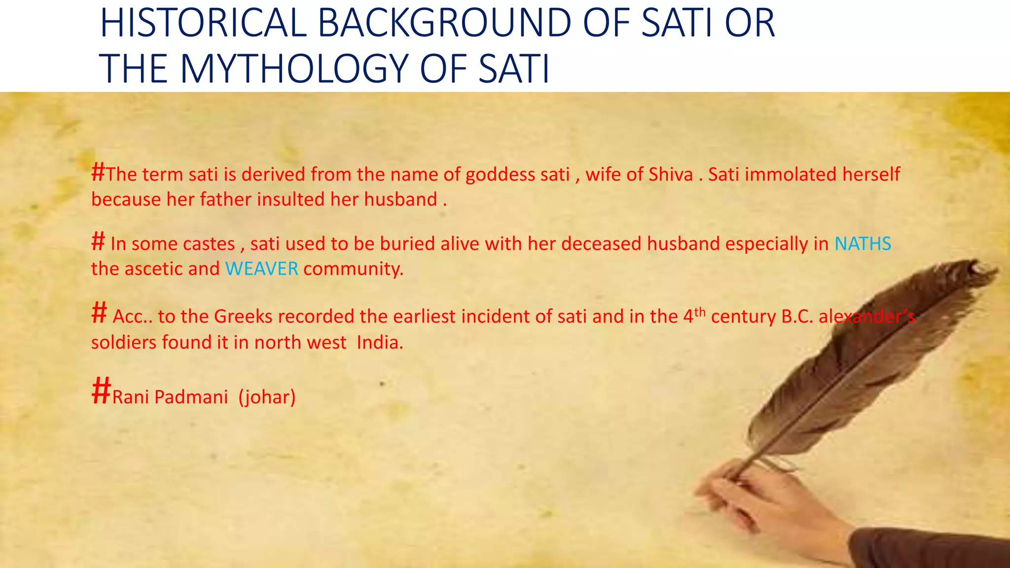 The practice of sati | PPTX