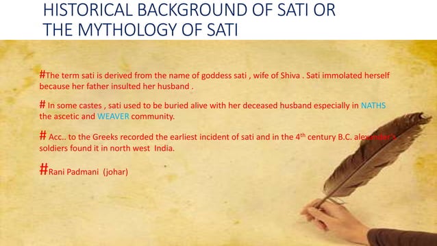 The practice of sati | PPTX