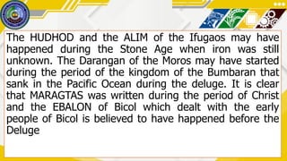 THE PRE SPANISH PERIOD , Philippines literature.pdf