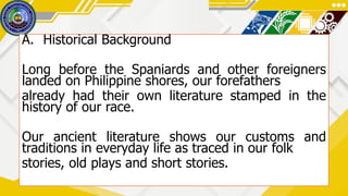 THE PRE SPANISH PERIOD , Philippines literature.pdf