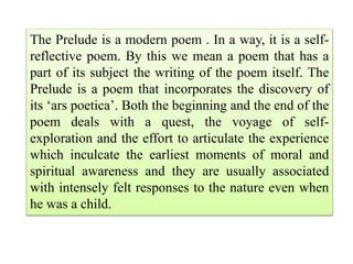 The prelude an autobiographical poem | PPTX