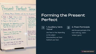 The Present Perfect Tense A Comprehensive Overview | PDF