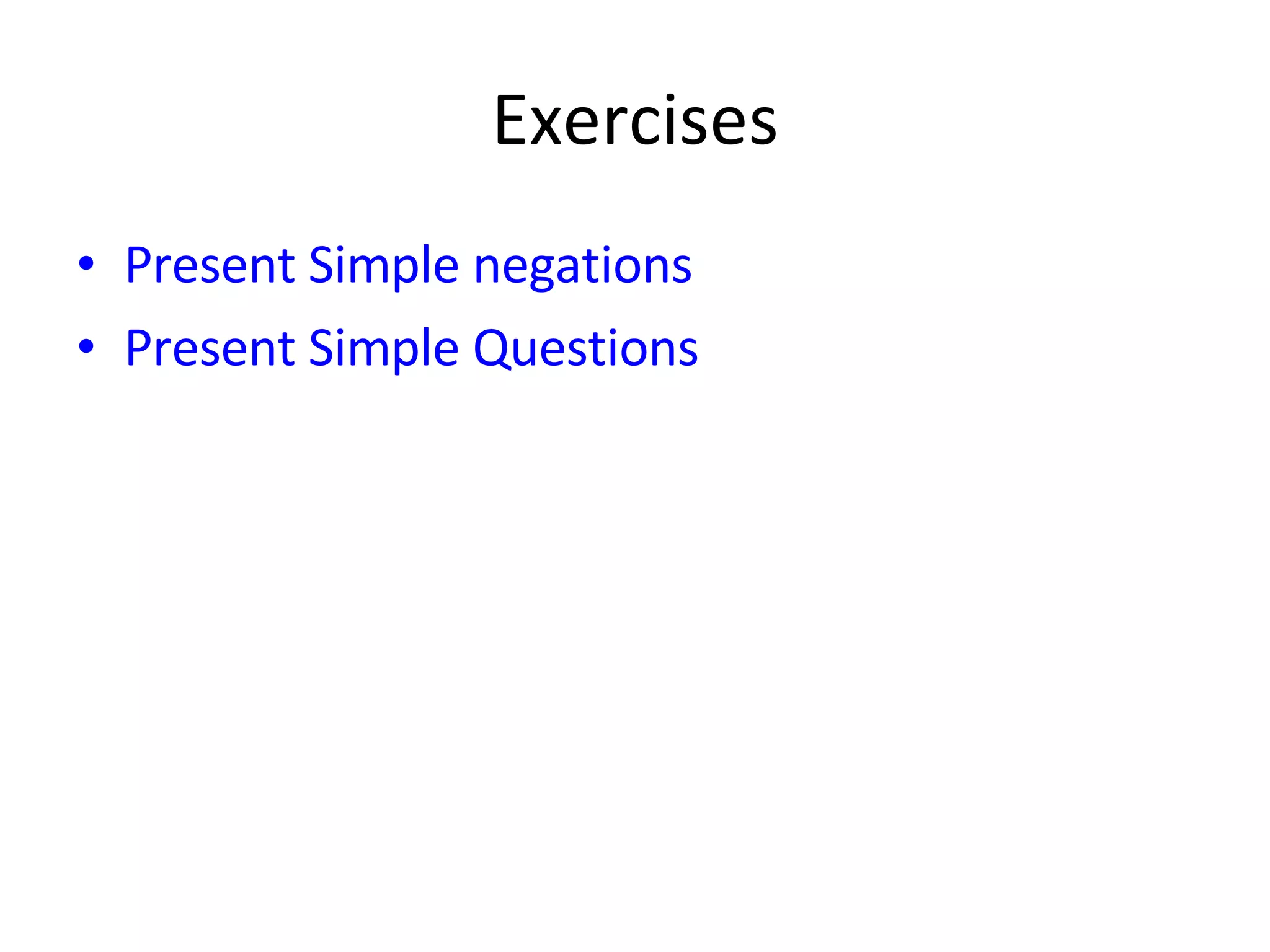 The Present Simple | PPS