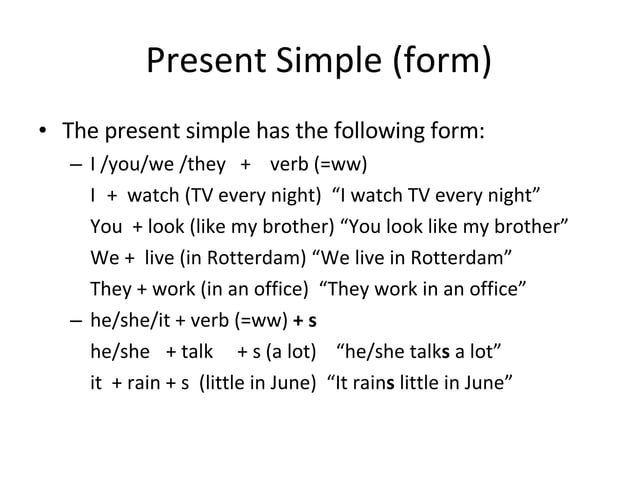 The Present Simple | PPS