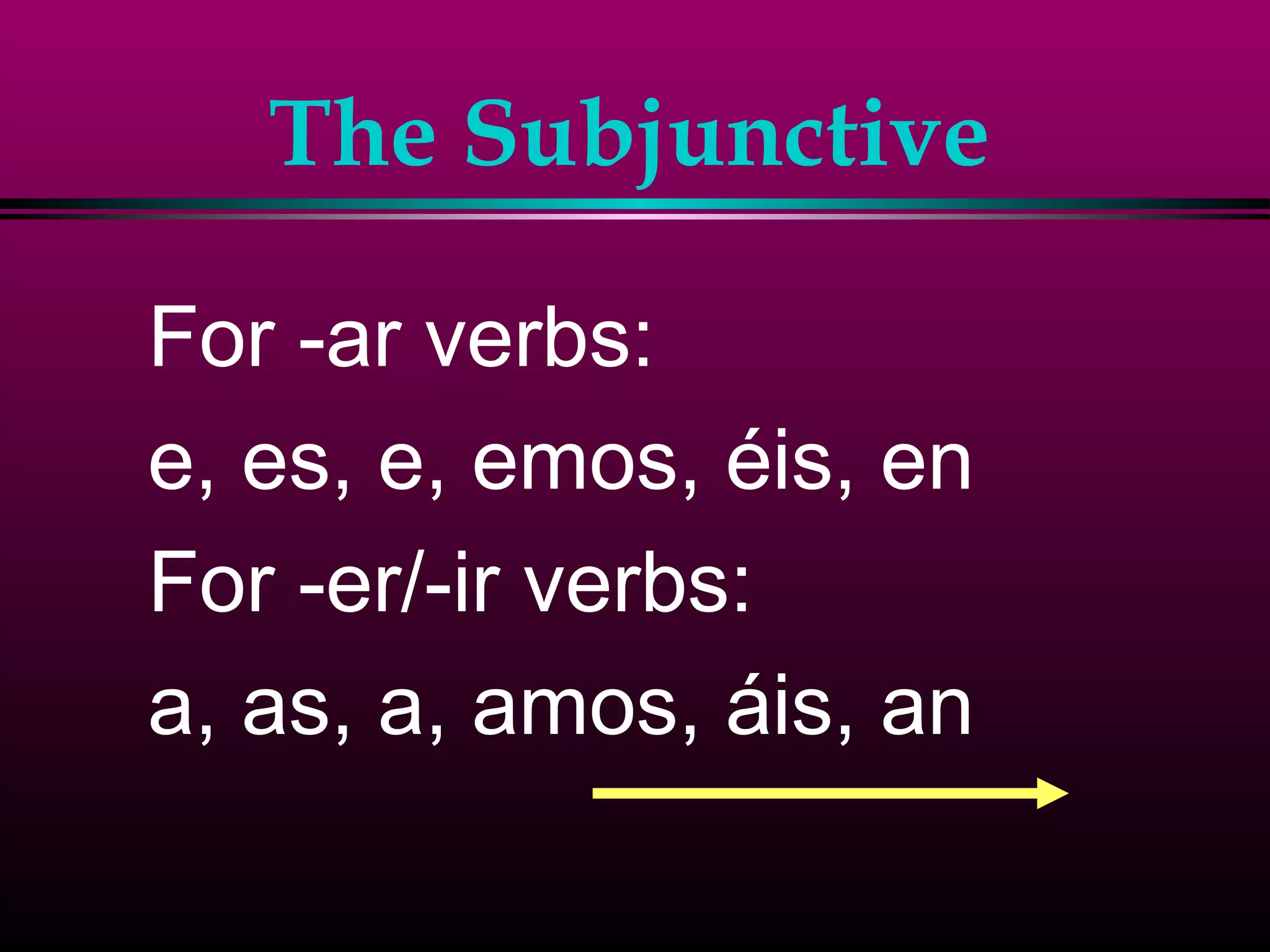 The present-subjunctive | PPT | Running and Jogging | Fitness and Exercise