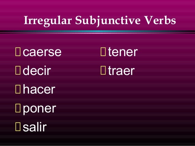 The present-subjunctive