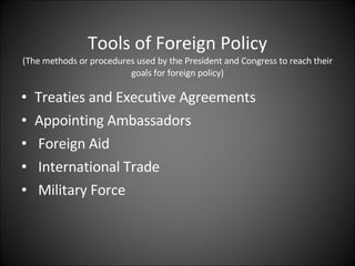 The President And Foreign Policy | PPT