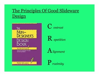 The Principles Of Good Slideware design | PDF