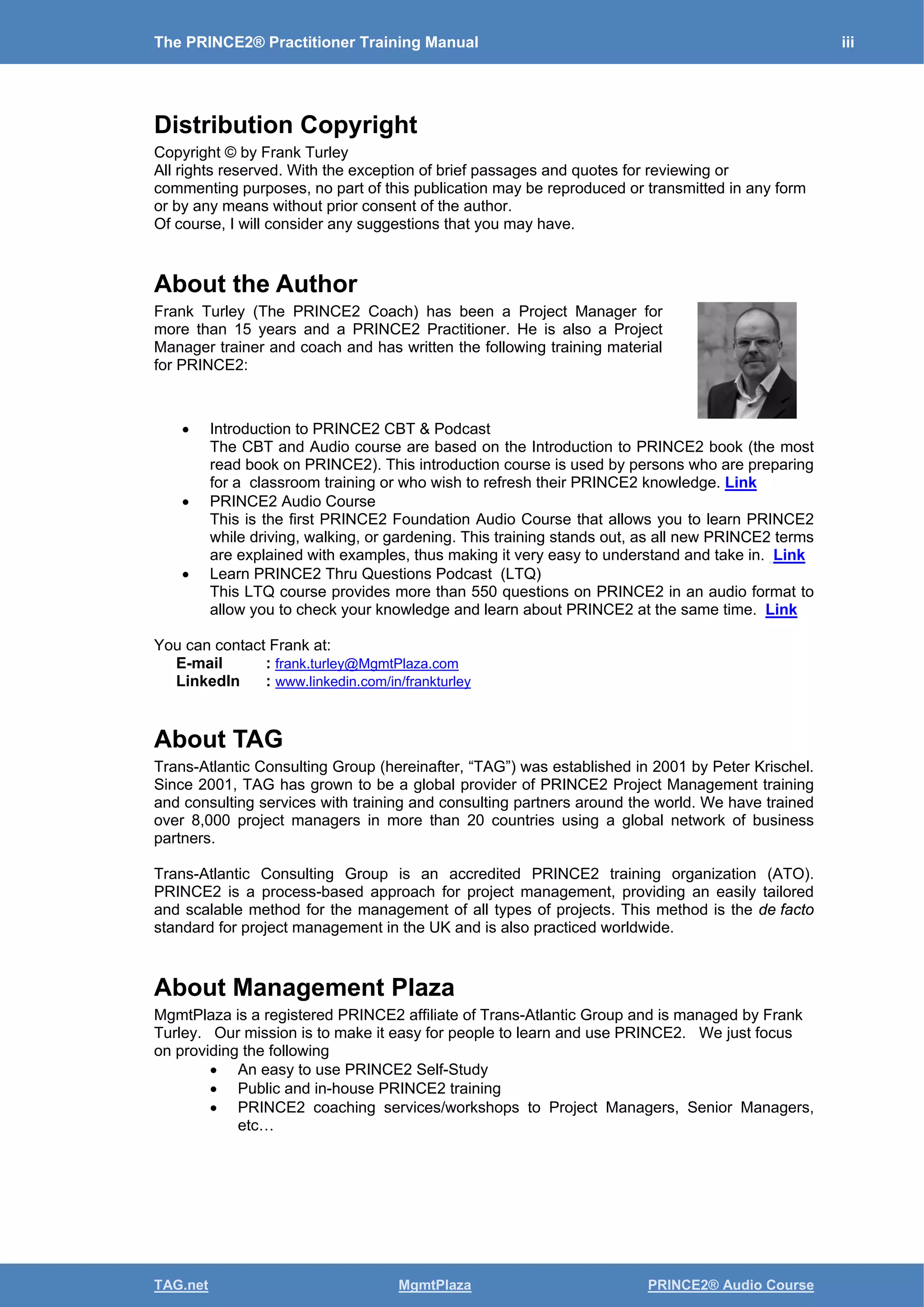 The prince2-training-manual-sample | PDF