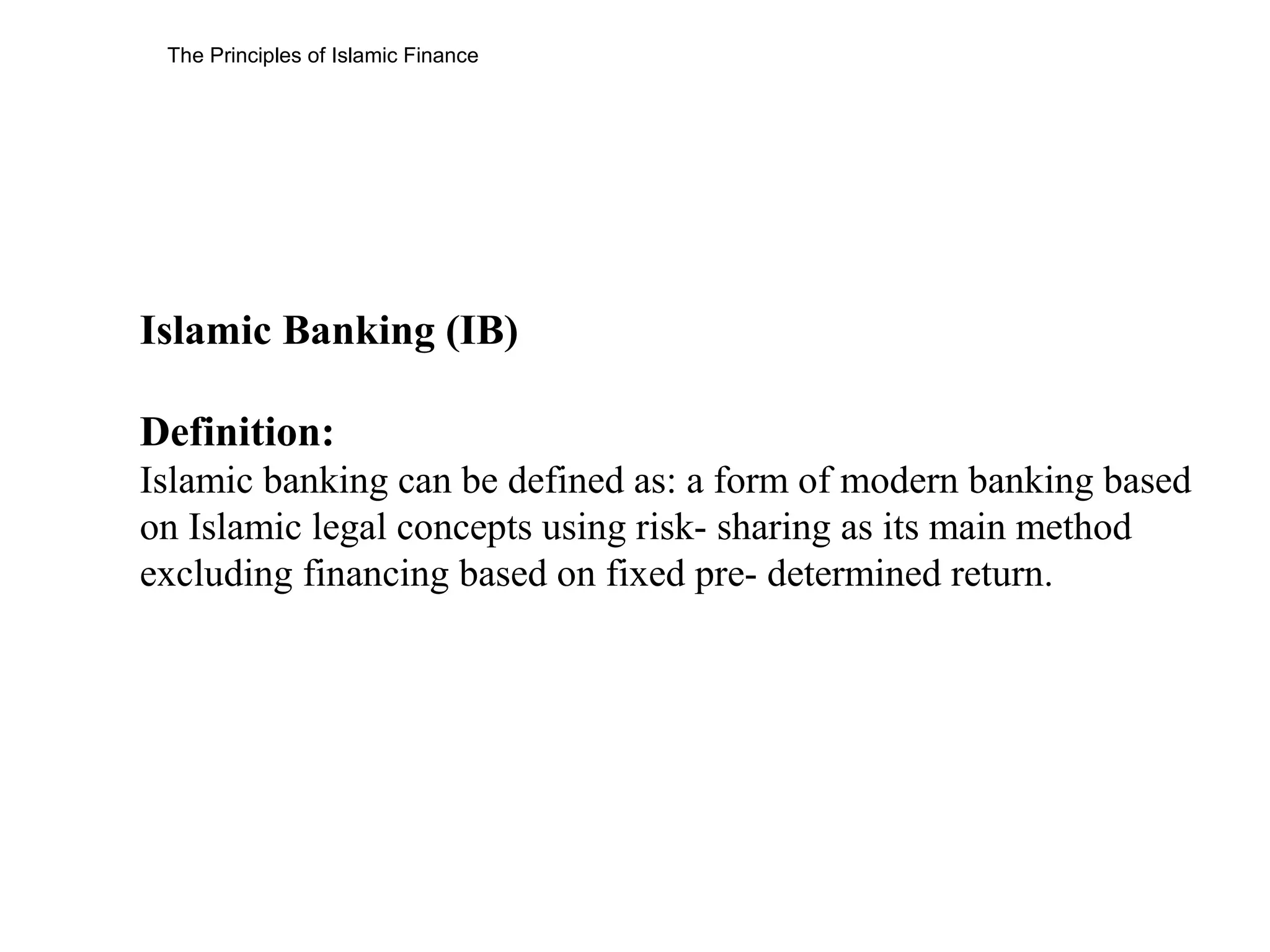The principles-of-islamic-finance | PPT