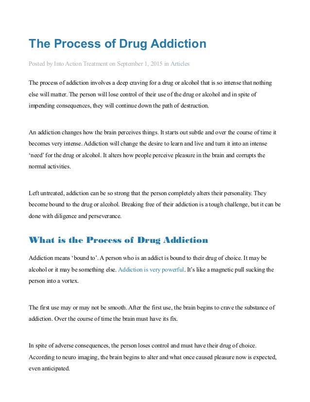 The process of drug addiction