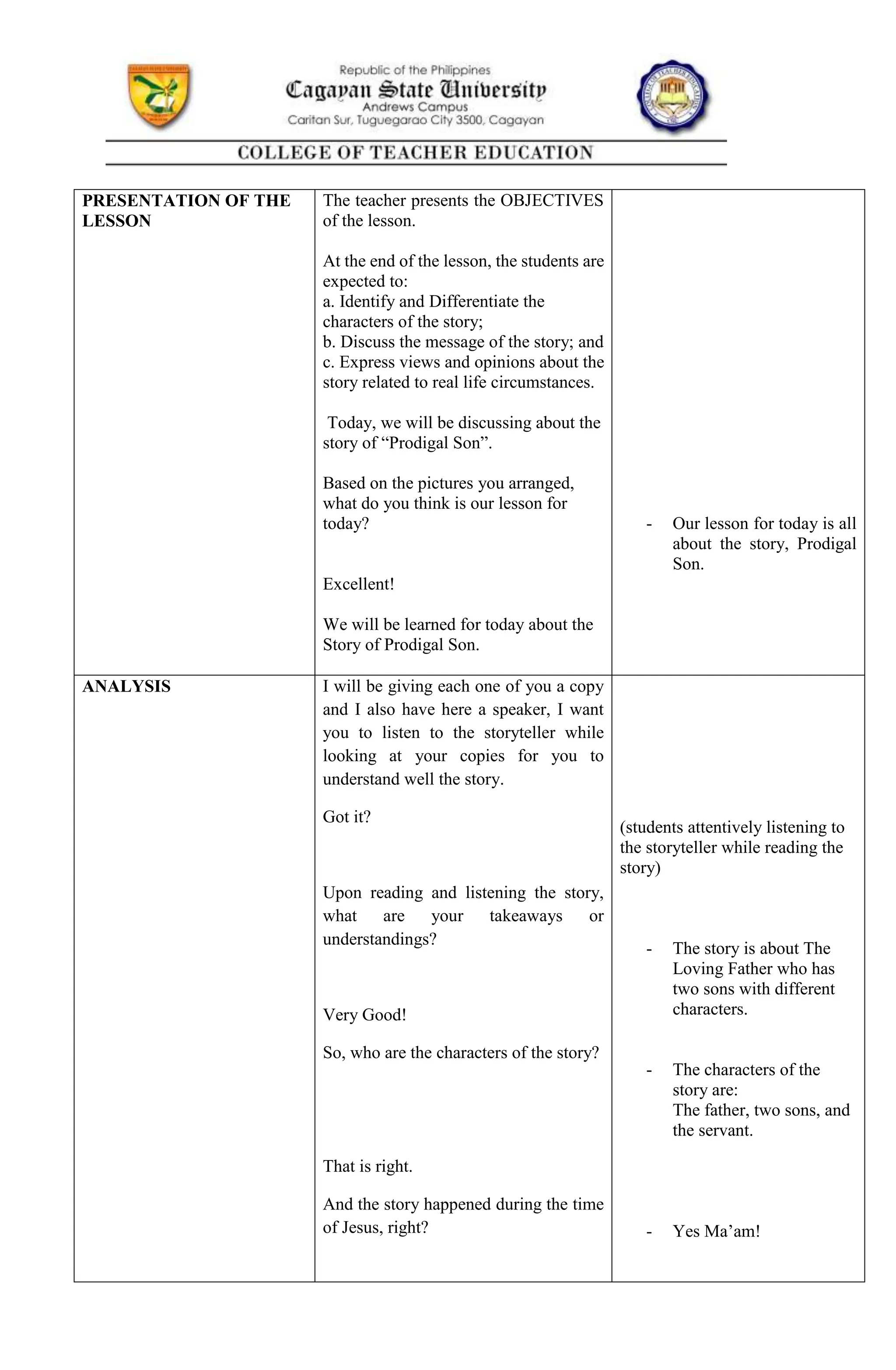 THE-PRODIGAL-SON-DETAILED LESSON PLAN... | DOCX
