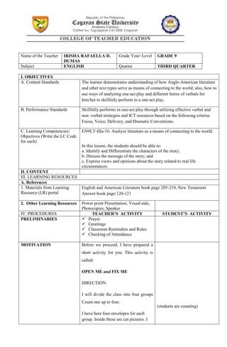 THE-PRODIGAL-SON-DETAILED LESSON PLAN... | DOCX