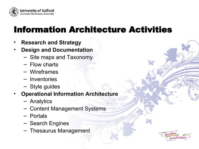 The Promise of Information Architecture | PPT
