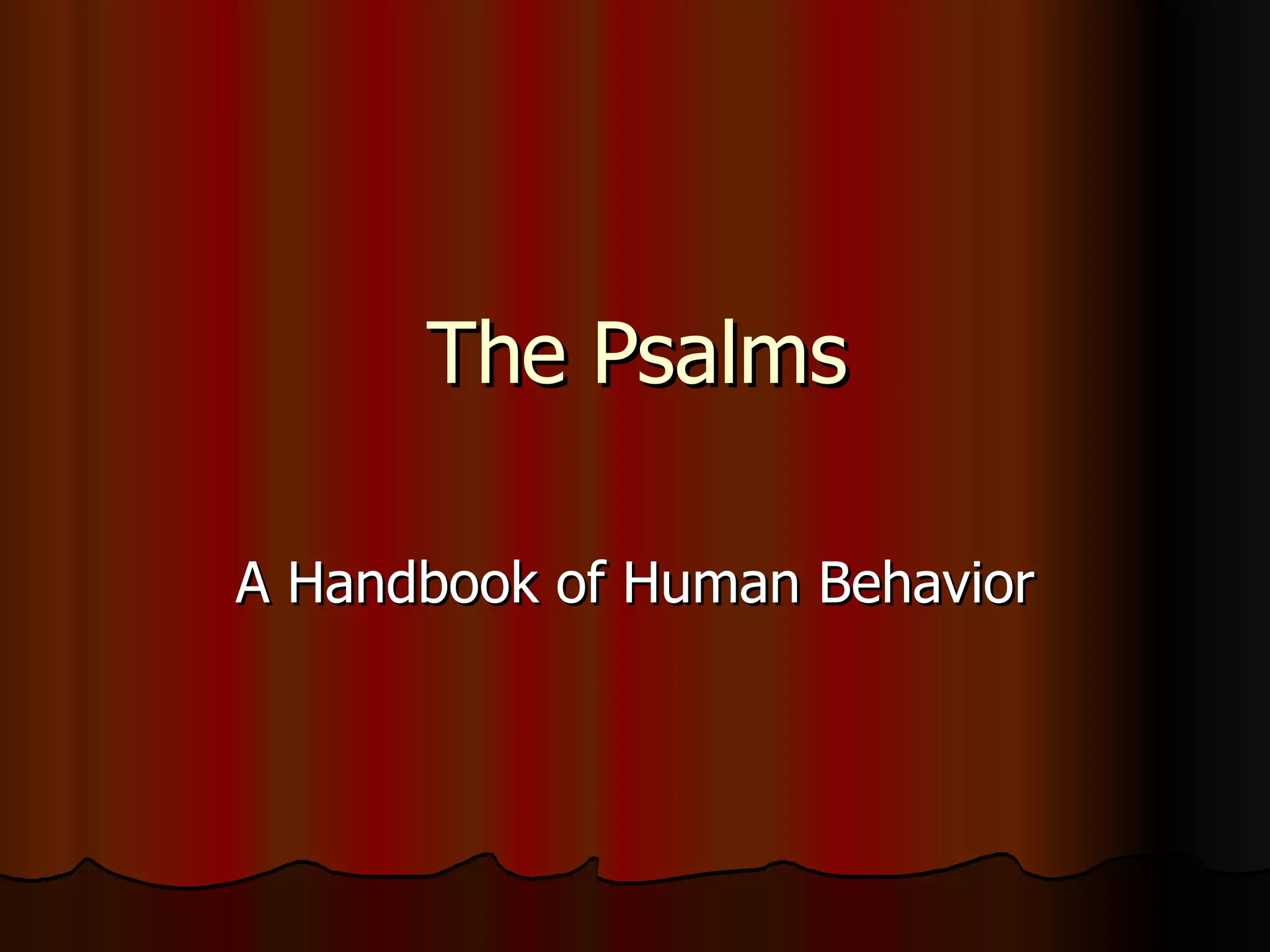 The Psalms Intro | PPT | Judaism | Religion & Spirituality