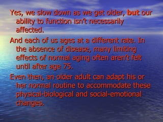 The Psychology Of Aging | PPT