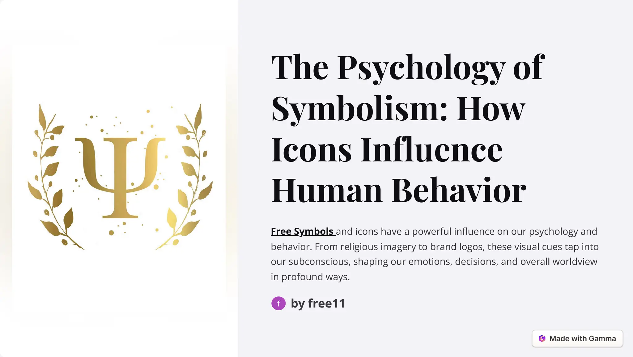 The Psychology of Symbolism: How Icons Influence Human Behavior | PDF