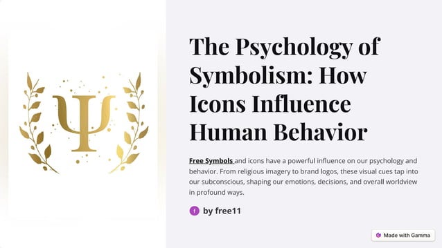 The Psychology of Symbolism: How Icons Influence Human Behavior | PPT