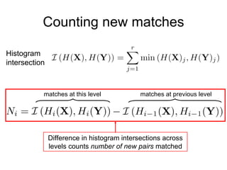 The Pyramid Match Kernel: Discriminative Classification with Sets of ...