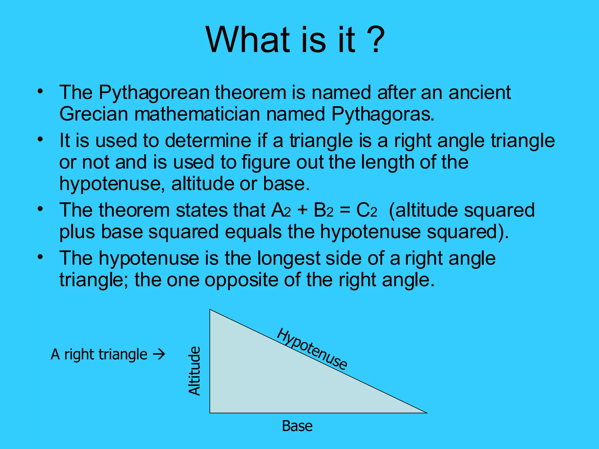The Pythagorean Theorem | PPT