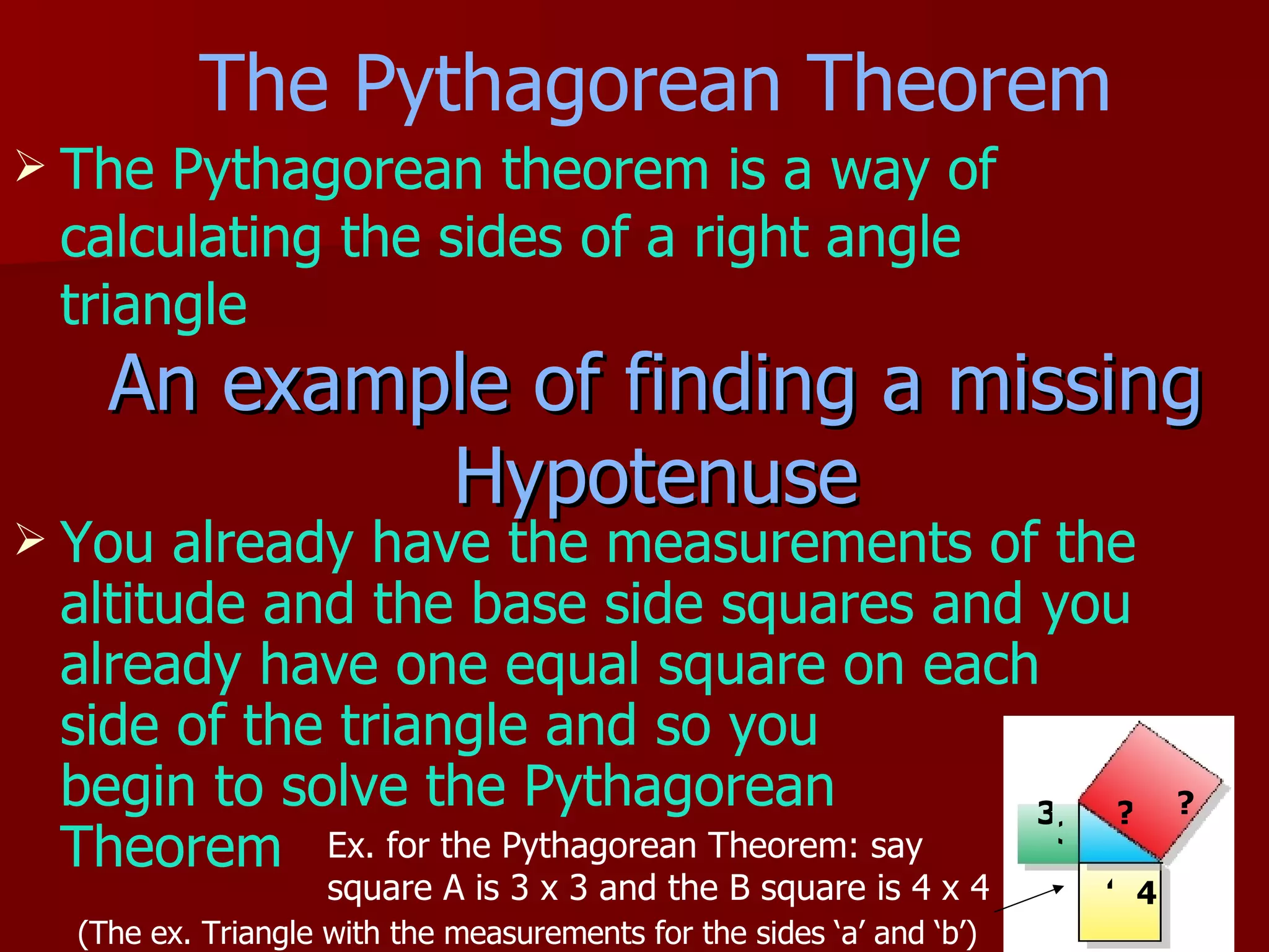 The Pythagorean Theorem | PPT