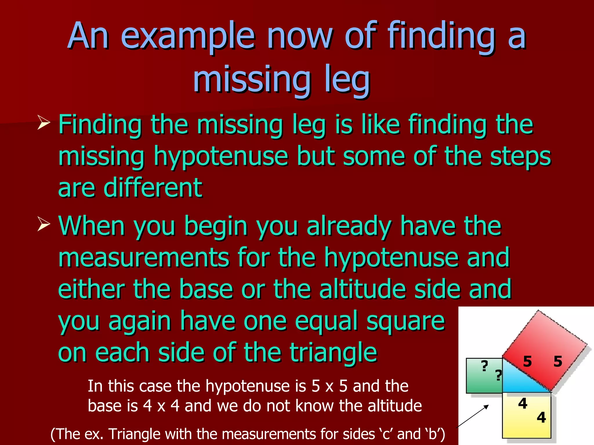 The Pythagorean Theorem | PPT
