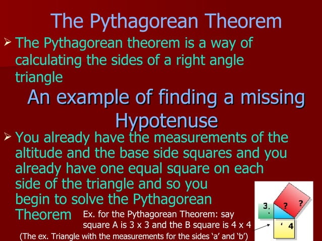 The Pythagorean Theorem | PPT | Physics | Science