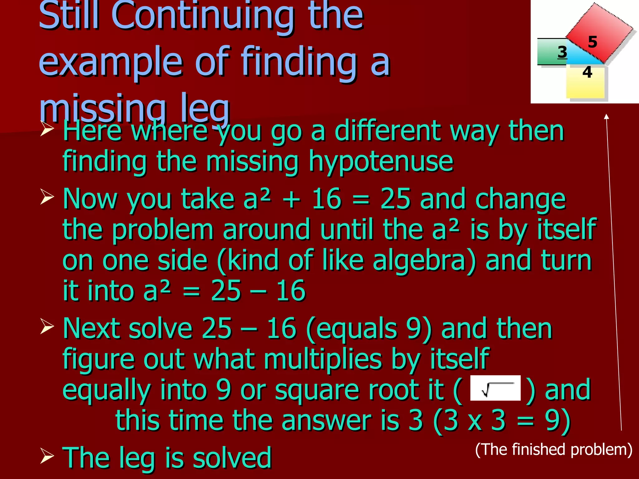 The Pythagorean Theorem | PPT
