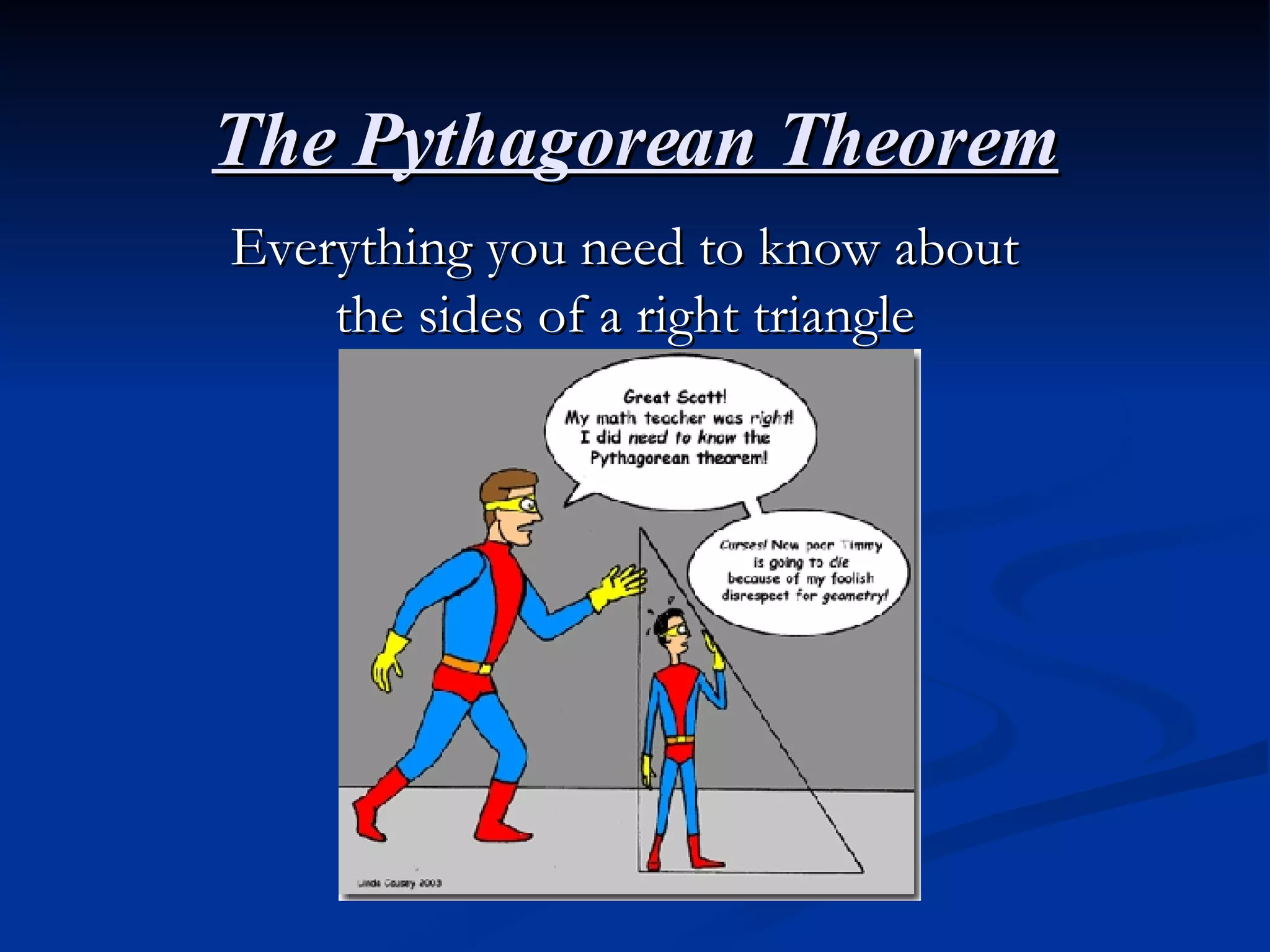 The Pythagorean Theorem Lesson | PPT