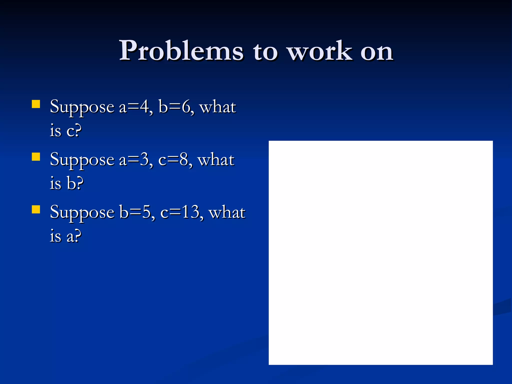 The Pythagorean Theorem Lesson | PPT