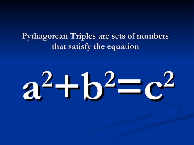 The Pythagorean Theorem Lesson | PPT