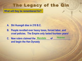 The Qin Dynasty | PPT