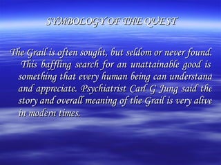 The Quest For The Holy Grail | PPT